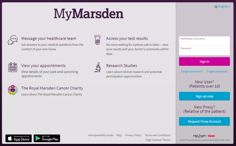 MyMarsden patient portal | The Royal Marsden